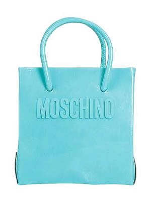 Moschino Glossed-leather Handbag - Blue