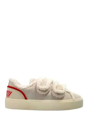 Inuikii Lila Shearling Low Touch-strap Sneakers - Neutrals