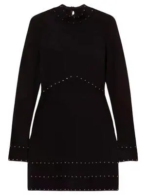 TWINSET Short Knit Dress With Studs - Black
