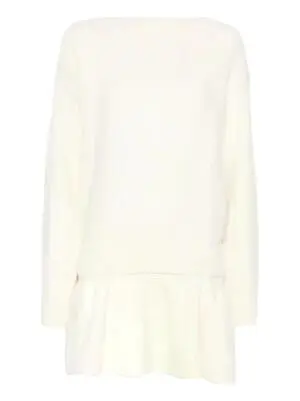 Source Unknown Corinth Peplum-details Sweater - Neutrals