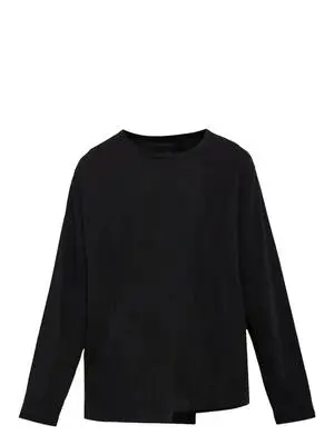 Yohji Yamamoto Seam-detail Long-sleeve T-shirt - Black