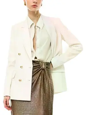 NENETTE Baila Double-breasted Buttoned Blazer - Neutrals