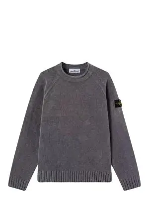 Stone Island Mouliné Cotton-chenille Sweater - Grey
