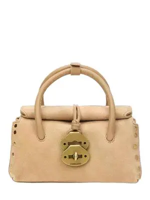 ZANELLATO Baby Dotta Studded Leather Tote Bag - Neutrals