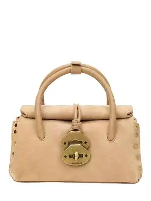 ZANELLATO Zanellato Baby Dotta Studded Leather Tote Bag Neutrals