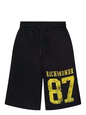John Richmond Logo-print Running Shorts - Black