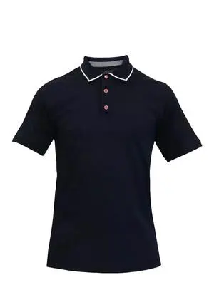 Kiton Piped-trim Polo Shirt - Blue