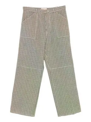 Plan C Check Wool Trousers - Neutrals