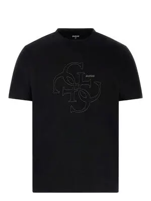 Guess Embroidered Logo T-shirt - Black