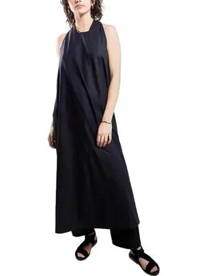 BASERANGE Silk Apron Dress - Black