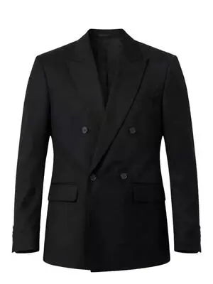 John Richmond Double-breasted Peak-lapel Blazer - Black