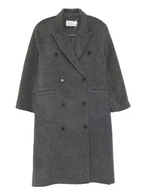 Source Unknown Hutton Double-breasted Coat - Grey