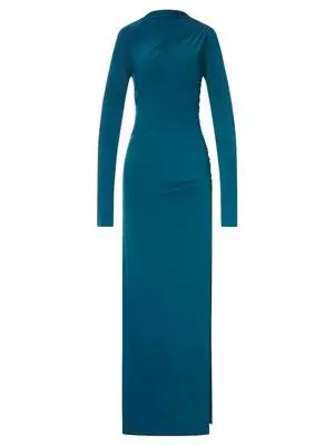 Andamane Sophie Ruched Draped Maxi Dress - Green