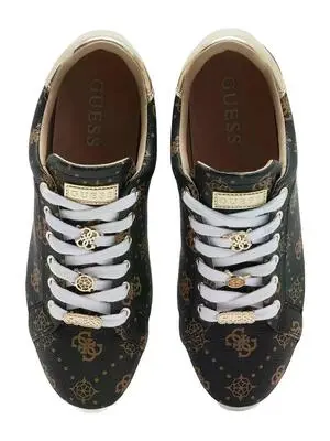 Guess Round-toe Sneakers With Charms - Black
