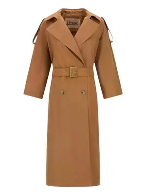 Herno Double-breasted Belted Trench Coat - Brown