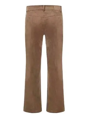 CAMBIO Seam-detail Patched-pocket Trousers - Brown