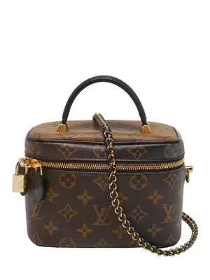 LOUIS VUITTON Louis Vuitton Monogram Reverse Canvas PM Vanity Shoulder Bag Brown