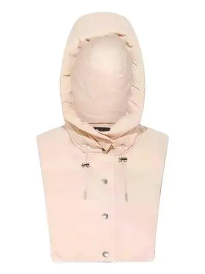 YVES SALOMON Padded Drawstring Hood Bib - Neutrals