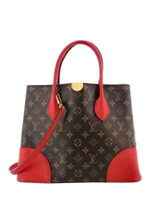 LOUIS VUITTON Louis Vuitton Monogram Canvas And Leather Flandrin Handbag Tote Bag Red