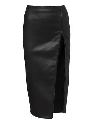 Gucci Leather Midi Skirt - Black