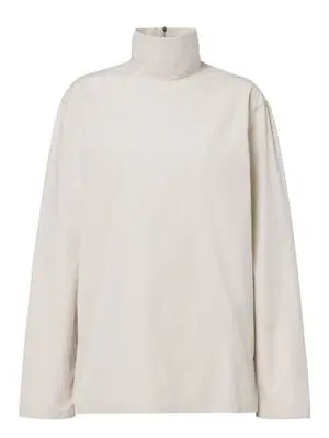 LEMAIRE Cotton Turtleneck Top - White