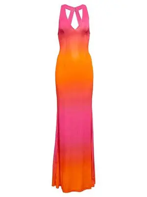 LOUISA BALLOU Printed Jersey Maxi Dress - Multicoloured