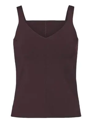 JOSEPH Joseph Joann Ribbed-Knit Tank Top Burgundy