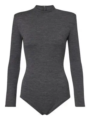 JIL SANDER Wool Bodysuit - Grey