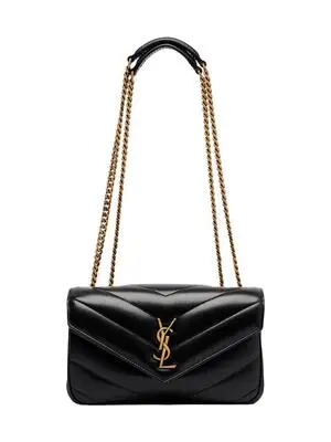 Saint Laurent Loulou Matelassé Leather Shoulder Bag - Black