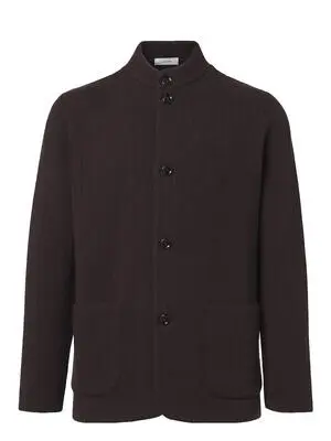 LARDINI Knitted Wool And Cashmere Blazer - Brown