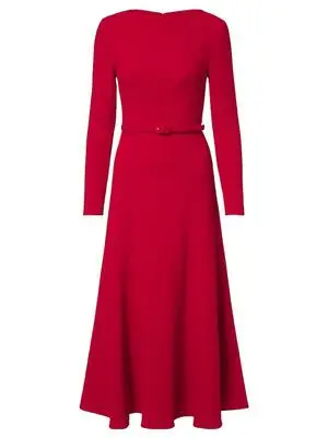 Roland Mouret Wool Crêpe Cocktail Dress - Red