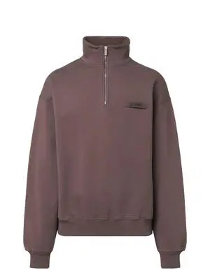 Jacquemus Camionneur Half-zip Cotton Jersey Sweatshirt - Brown