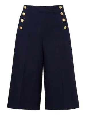 Polo Ralph Lauren Cotton And Wool Bermuda Shorts - Blue