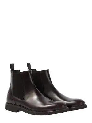 Canali Leather Chelsea Boots - Brown