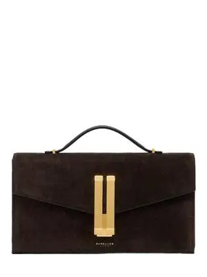 DEMELLIER Vancouver Suede Clutch - Brown