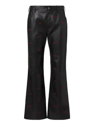 LOEWE Loewe Logo Leather Flared Trousers