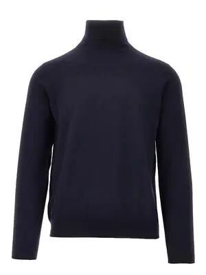 THE PULL Merino Wool Knitted Turtleneck - Blue
