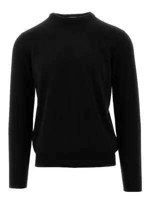 THE PULL Merino Wool Crewneck Sweater - Black