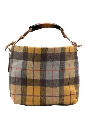 LA MILANESA Tartan Ada Handbag - Yellow