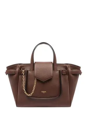 LANCEL Grained Leather Handbag - Brown