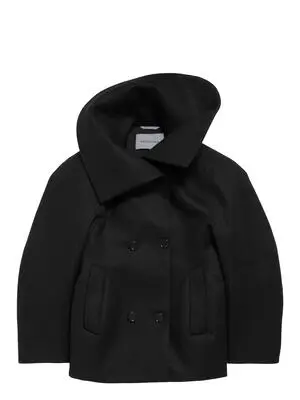 BALENCIAGA Balenciaga Wool High Collar Pea Coat