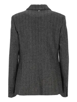 Lorena Antoniazzi Herringbone-pattern Blazer - Grey