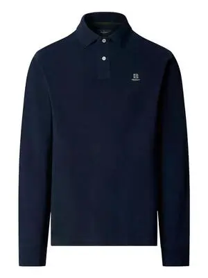 HACKETT LONDON Heritage Long-sleeve Polo Shirt - Blue
