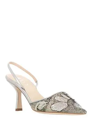 Rodo Crystal-embellished Slingback Pumps - Silver