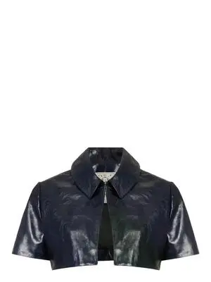CONTESSA MILLS Circe Leather Jacket - Blue