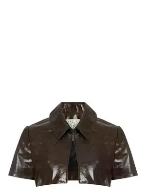 CONTESSA MILLS Circe Leather Jacket - Brown