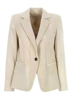 EMME EMME Corduroy-Effect Single-Breasted Blazer