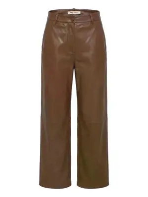 Ports 1961 Leather Wide-leg Trousers - Brown