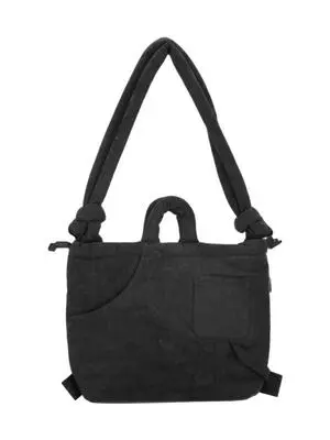 ÖLEND Washed-effect Knotted Shoulder Bag - Black