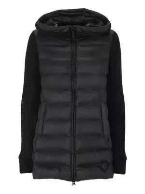 COLMAR Quilted Knit-sleeve Jacket - Black